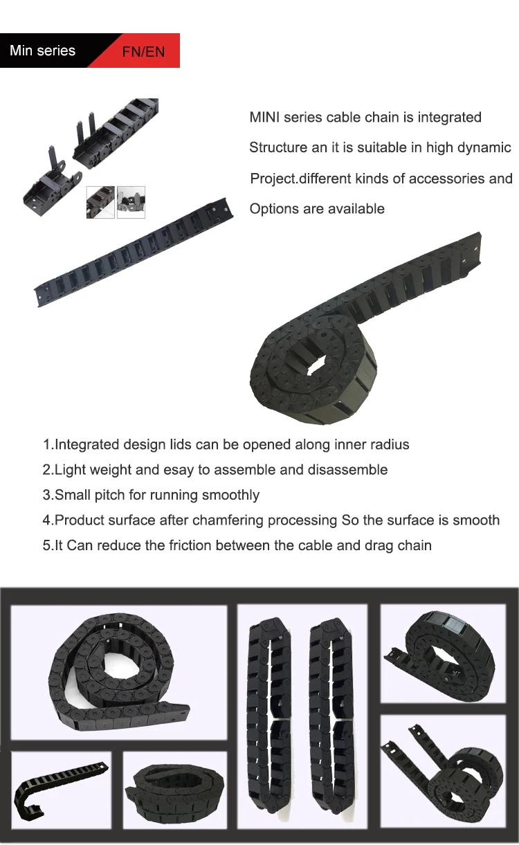 Customizable Flexible Plastic Cable Carrier Cable Drag Chain Guide ...