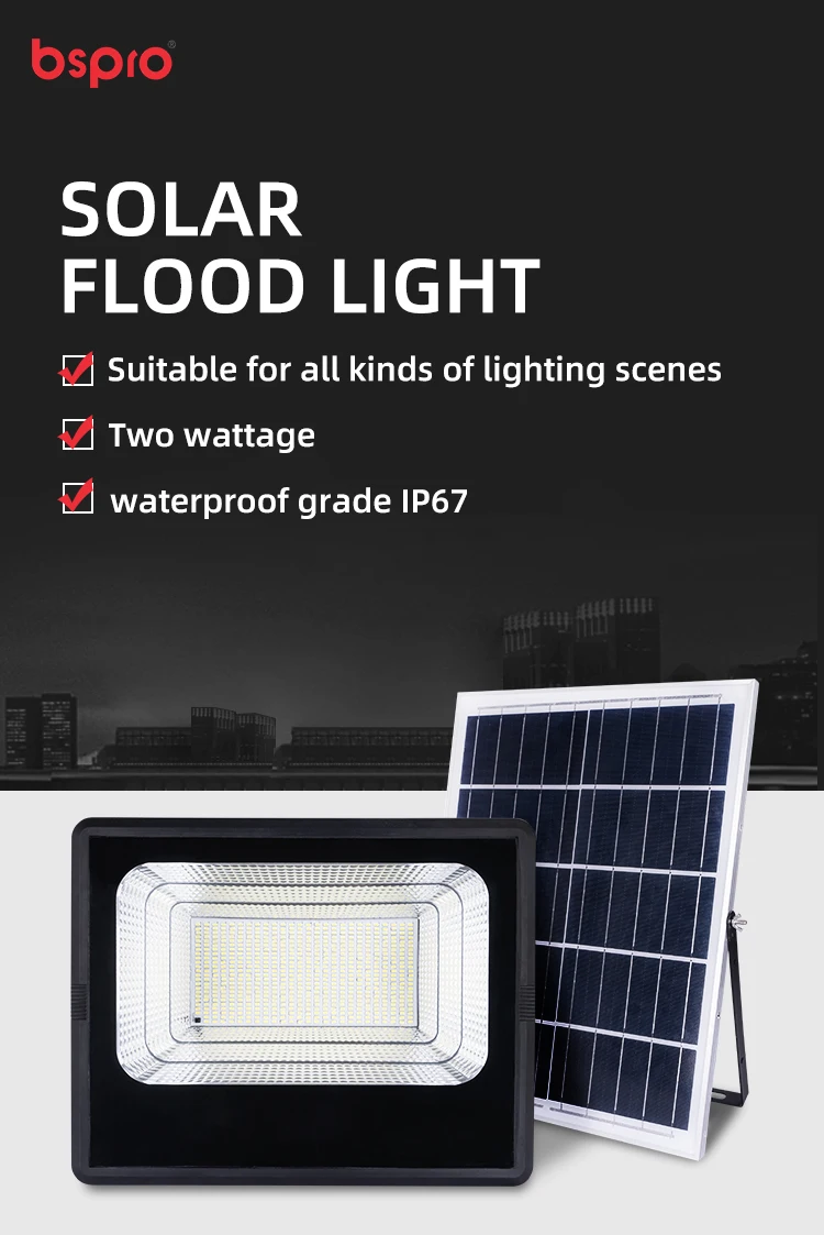 BSPRO LED Floodlight Waterproof IP65 - 1500W Solar Light