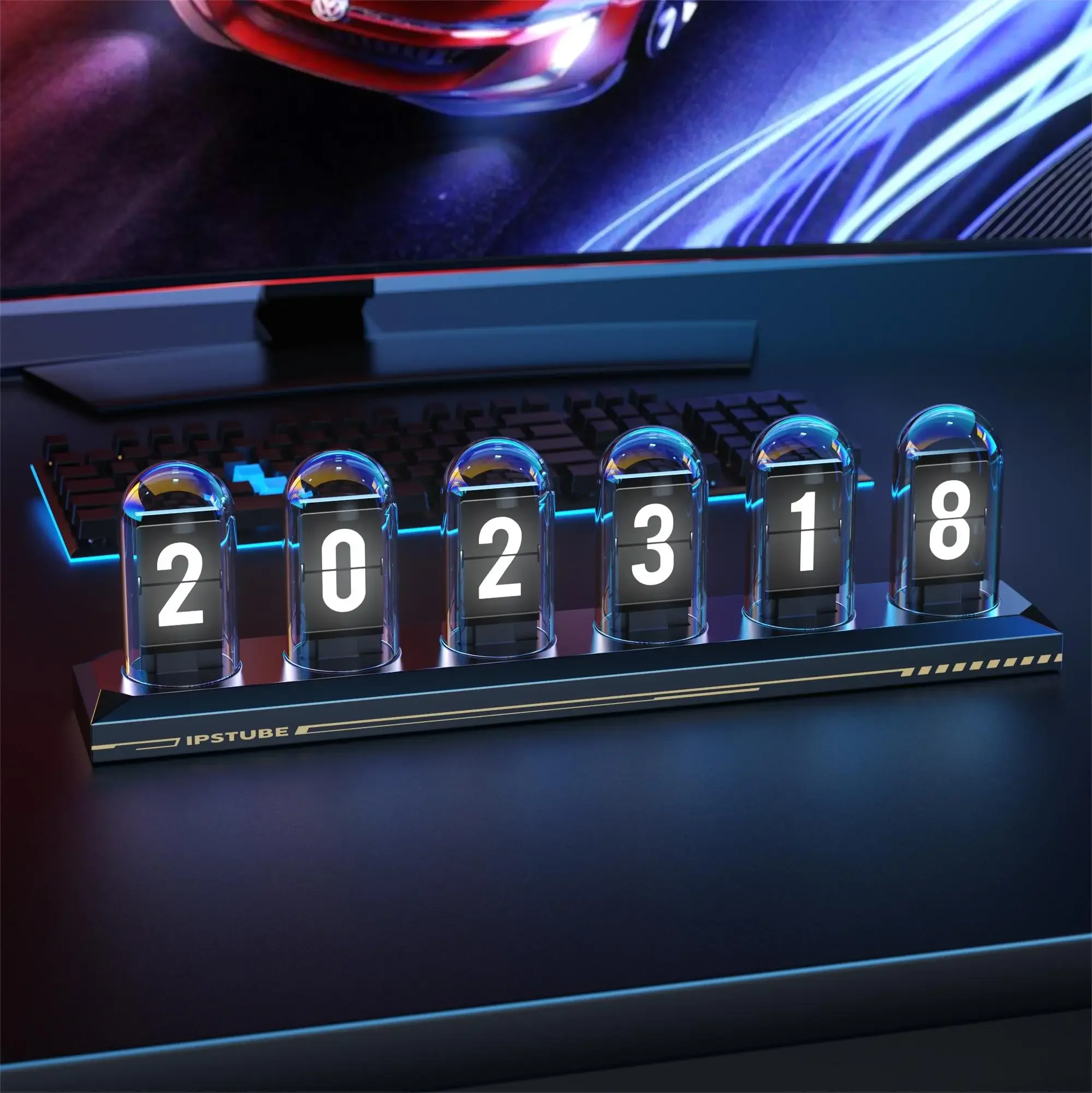 DIY RGB Decorative Smart Alarm Table Clock Lamp with IPS Display Tubes ...