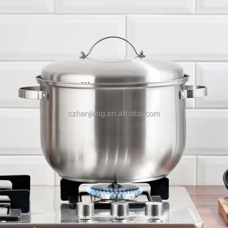 Modern Metal Design Large Cooking Pot Stainless Steel Kitchen Soup ...
