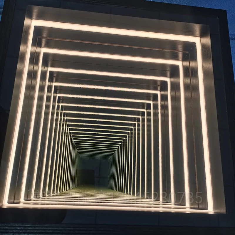 Magic Led Infinity Mirror 3d Mirror Barber Mirror With Led For Beauty ...