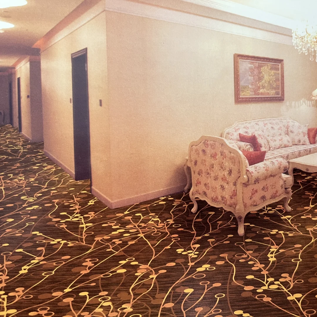 Luxury Axminster Hotel Lobby Carpet - Fire-Resistant Nylon