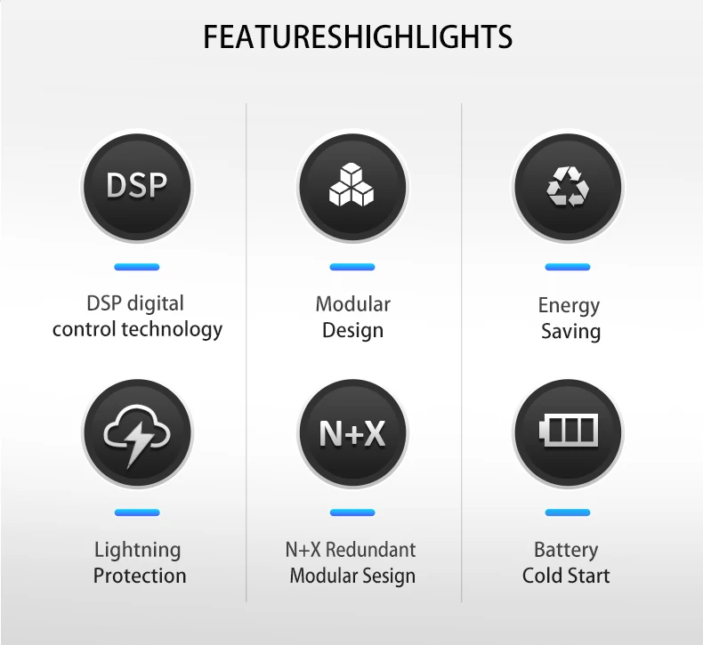 Three Phase Rack-mounted Modular UPS Power System 20kva 60kva 90kva ...