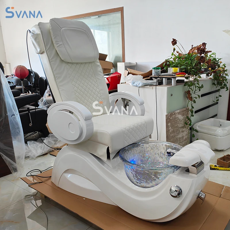 Luxury Beauty Salon Furniture Reclining Pipeless Whirlpool Foot Spa ...