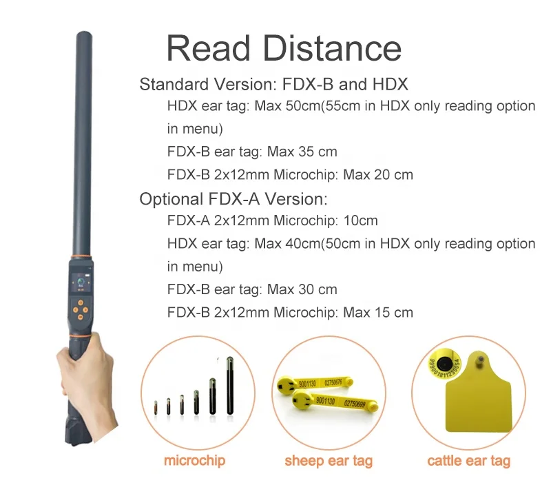 134.2khz Fdx-a Fdx-b Hdx Livestock Tag Scanner Rfid Animal Reader For ...