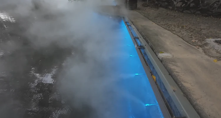 Artwatershow Led Light Laser Mist Fountain Tour Spot Mist Fog Fountain ...