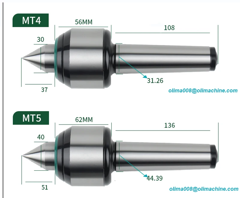 Cnc Live Centers Jm-gs Mt4 Mt5 Water Proof Live Centers With Oil Hole 0 ...