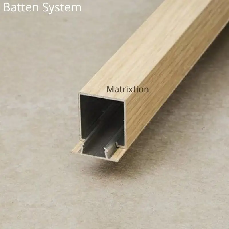 Timber Look Aluminium Batten Clip-on System Wall Ceiling Decoration ...
