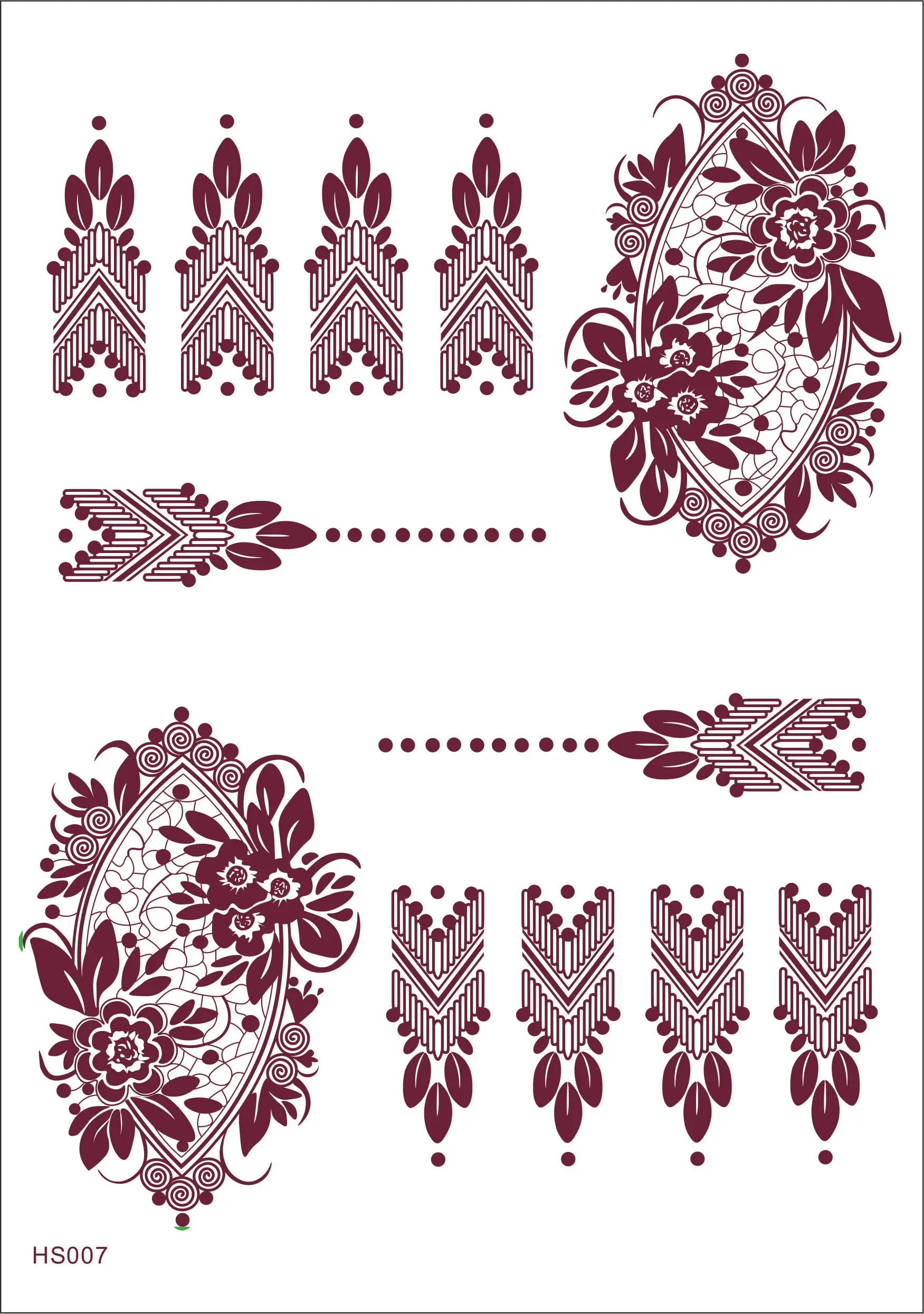 Henna Tattoo Stickers - Temporary Body Art Solutions