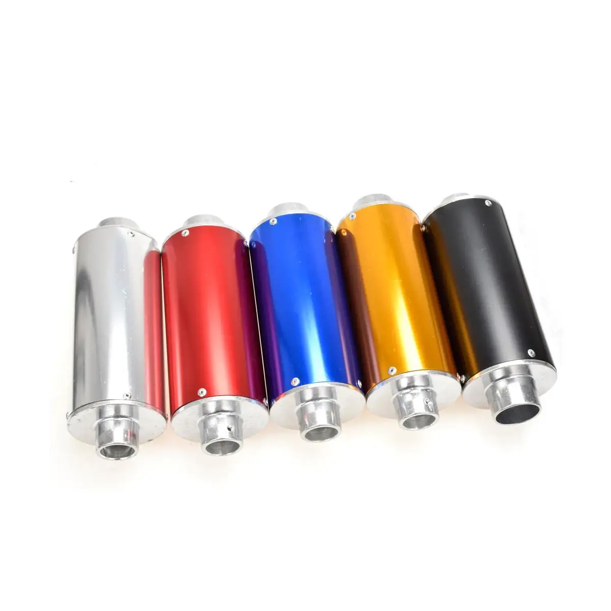 38mm Racing Exhaust Muffler Pipe Motorcycle Part Stainless Steel Flat ...