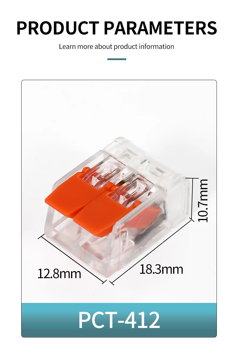 Connector 2 Pin For Led 412 Spring Terminal Connector 413 Plastic ...