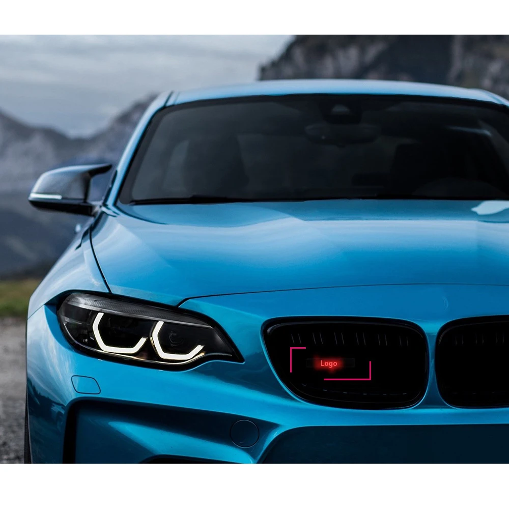 Car Logo LED Light Front Grille Emblem Badge Customized Luminescence ...