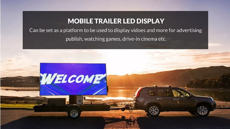 Led Sign on Trailer Billboard Display Mobile Advertising