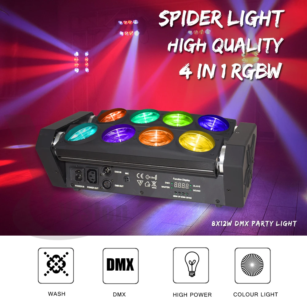 Mini LED 9x10W Spider Light RGBW DMX512 - Versatile LED Disco Lighting ...