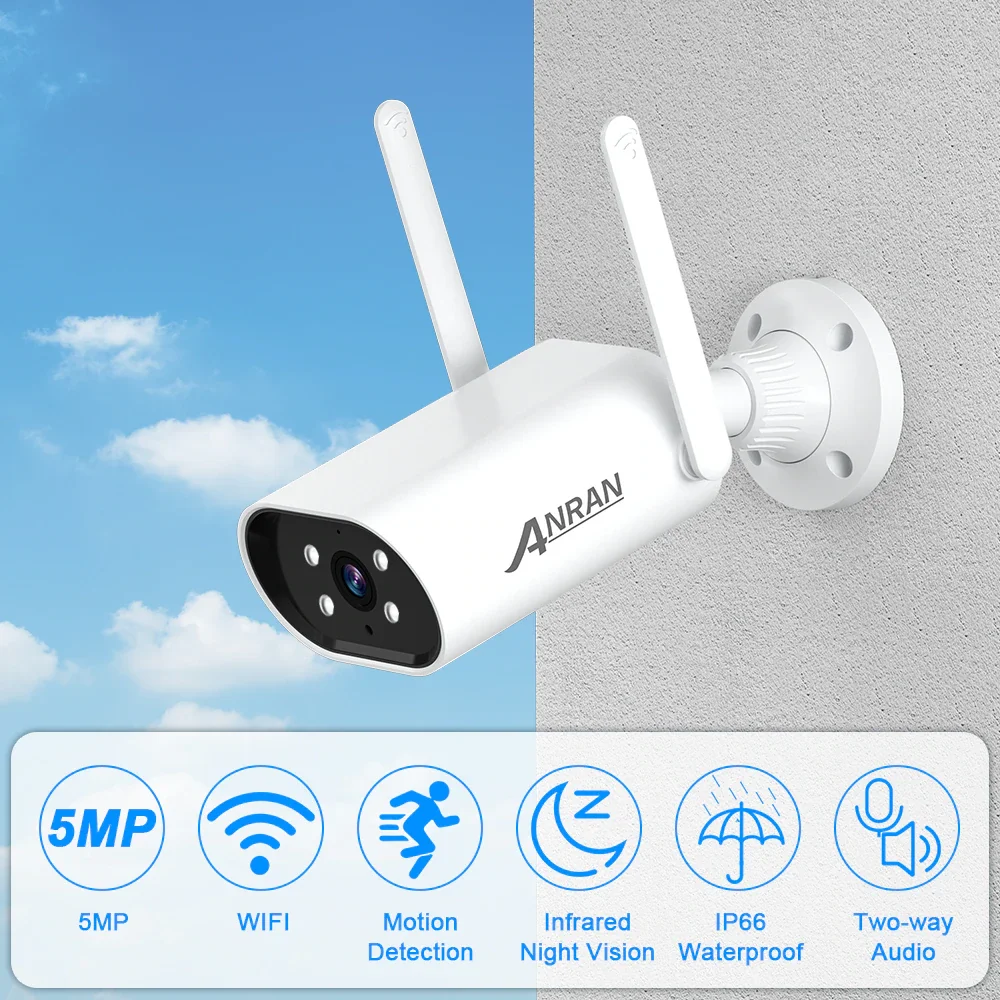 Anran 5mp Smart Outdoor Two-way Talk Support 128gb Sd Card Recording ...