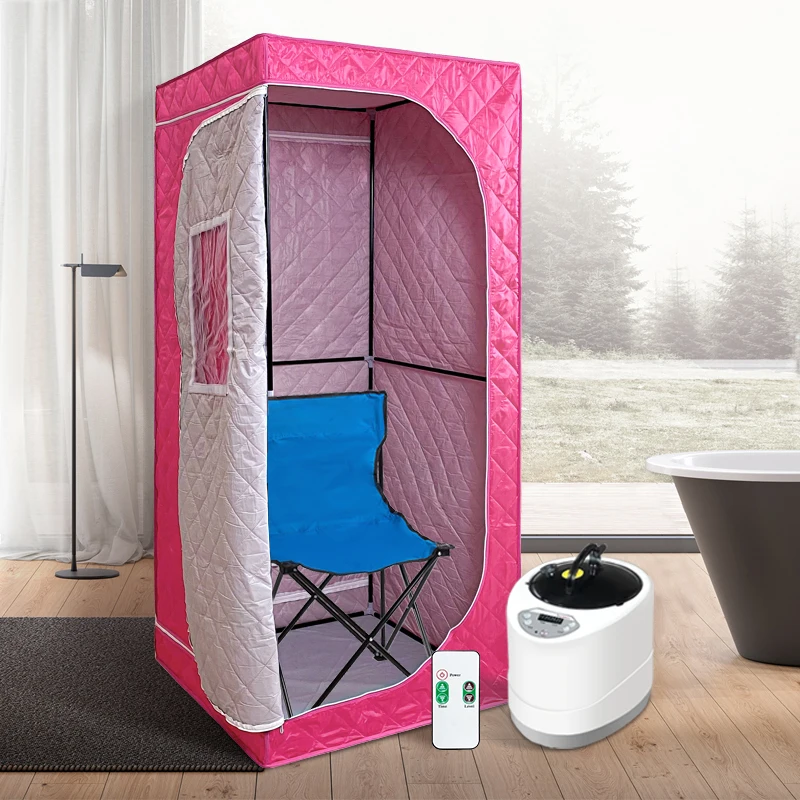 Saunaking Portable Steam Sauna Box Indoor Portable 2.6L Steam Wet Sauna ...