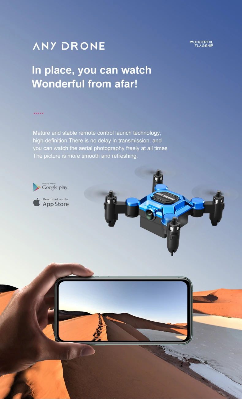 Mini Drone Quadcopter Pocket Drone With Camera Flip Headless Mode Mini ...