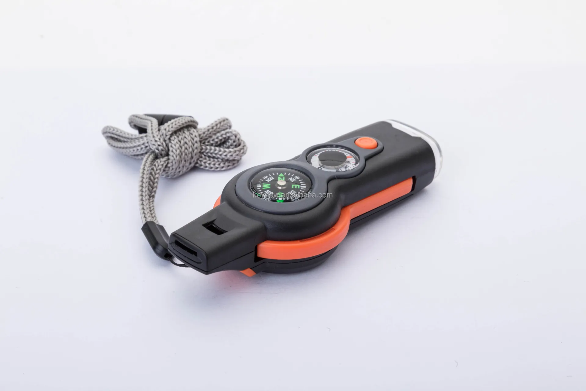7 In 1 Survival Whistle With Camping Thermometer Led Light Magnifier ...