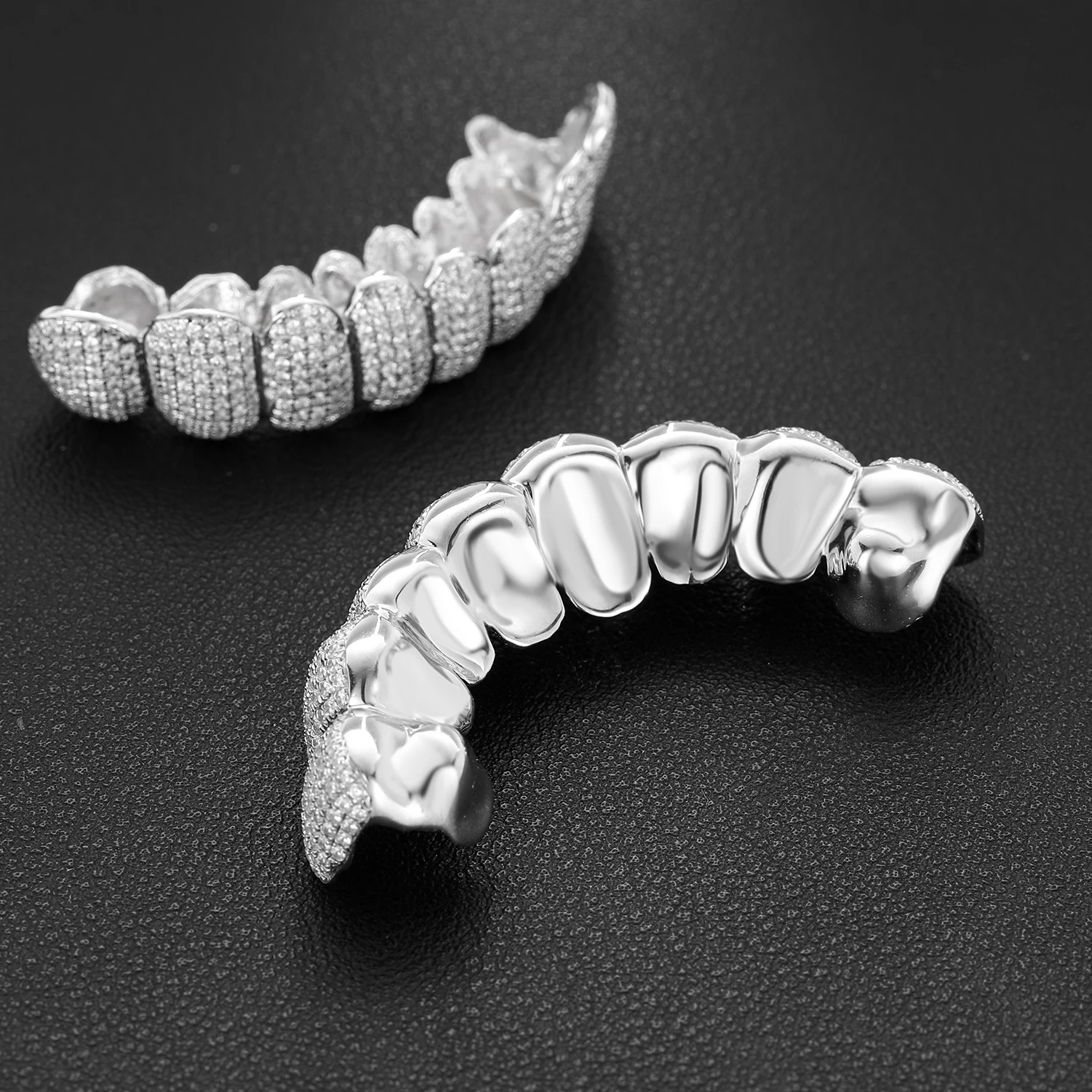 Customize Hip Hop Iced Out Teeth Grillz 14/18k Gold Platinum Plated ...