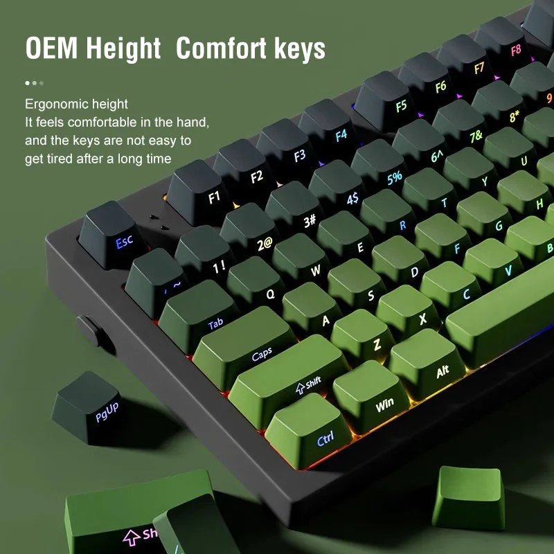 Gradient Translucent Keycaps PBT Two-color Original Factory Height ...