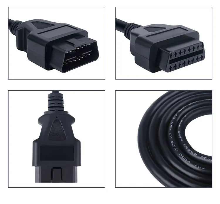 Assembly Custom Auto 16 Pin Obd2 Connector Car Diagnostics Adapter Obd ...