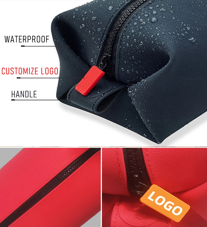 Foldable Silicone Cosmetic Pouch Waterproof Travel Cosmetic Bag Purse ...