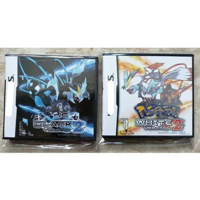 Retail Box Poke Mon White Black Video Game Cartridge Card For Nintendo ...