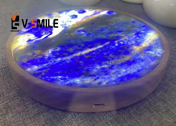 Luxury Blue Marble LED Light for Furniture & Decoration