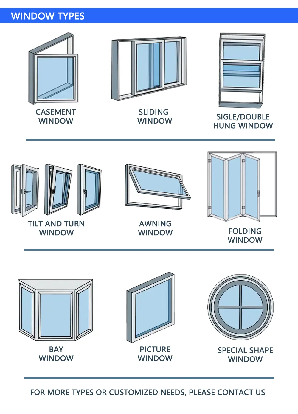 Zonron Thermal Insulation Aluminum Casement Window Double Glazed ...
