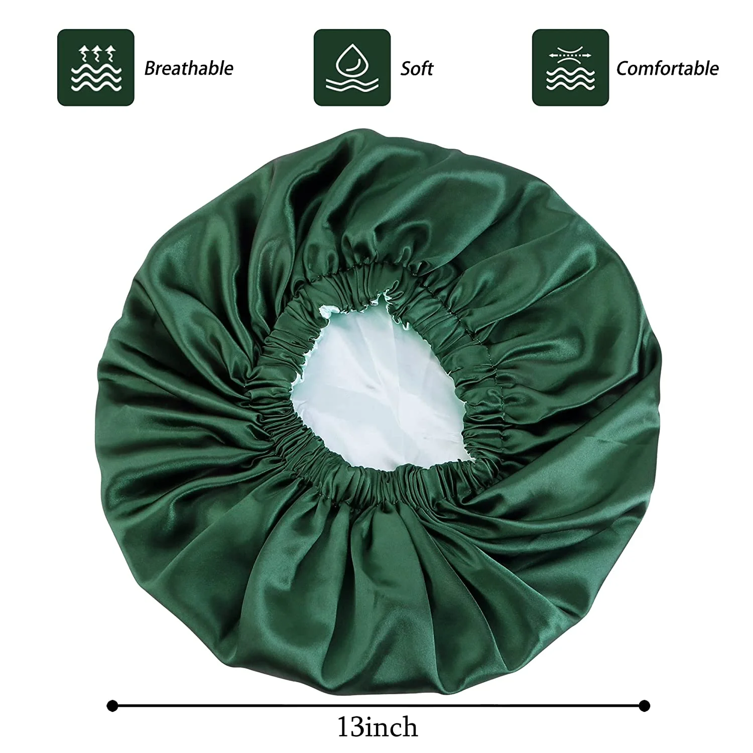 Wholesale Women Satin Silky Sleep Bonnet with Double Layer