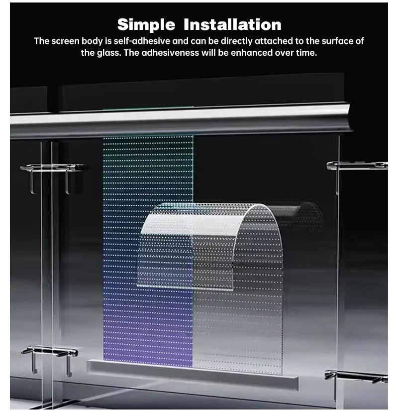 Indoor Transparent LED Display Wall - Customizable Advertising