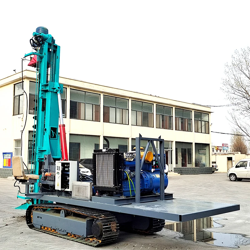 300m Crawler Fast Piling Solar Power Generation Portable Pile Driver ...
