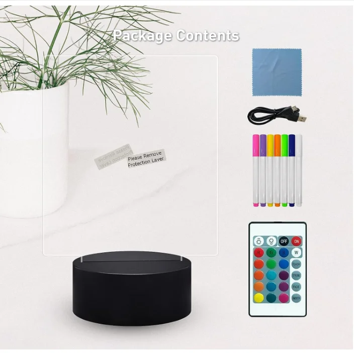 Hot Deals Erasable Writable Board Creative Diy Rgb Led Memo Message ...