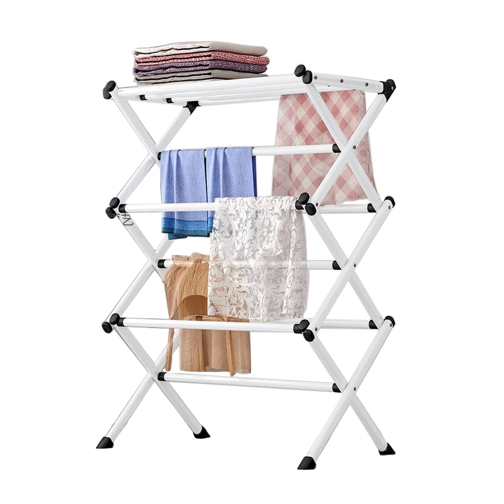 Professional 3 Tier Extendable Clotheshorse Customized Color Cloth Rack ...