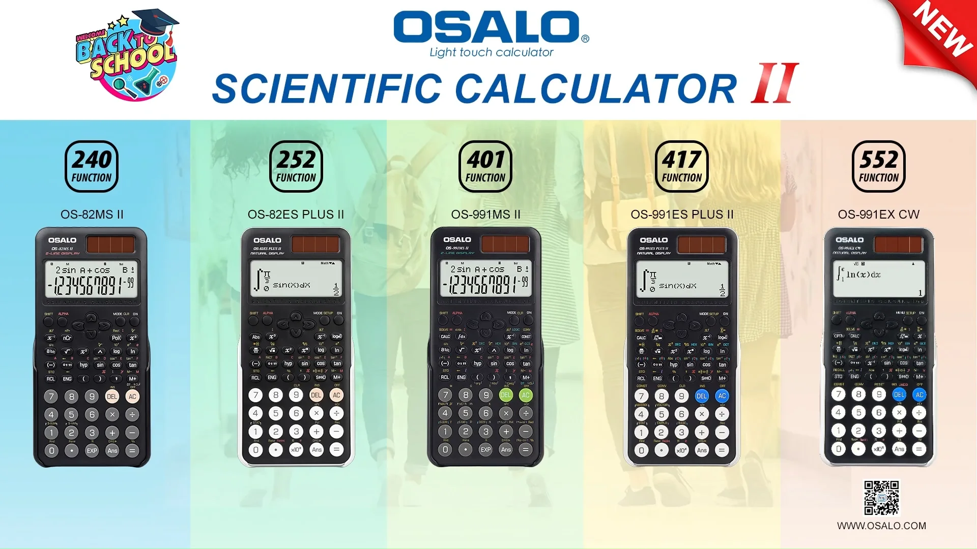 Os-991es Plus Ii Stationery Scientific Calculator 417 Function Student ...