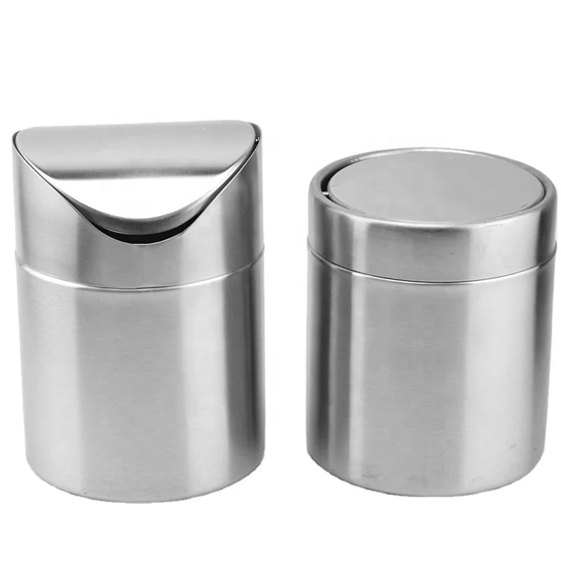 Stainless Steel Table Waste Bin Table top dust bin| Alibaba.com