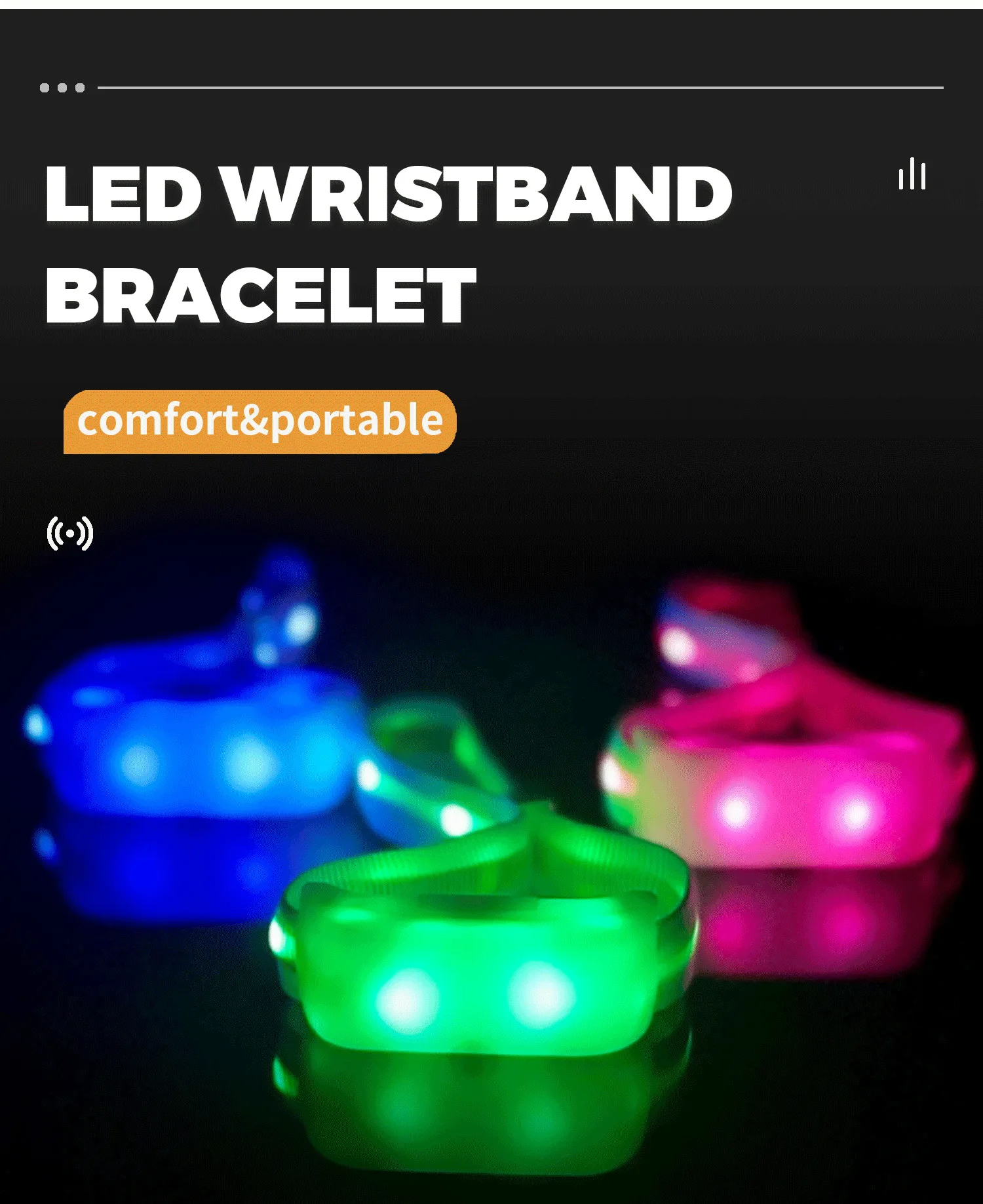Concert Led Bracelets Remote Controlled Led Wristband Sound Control Led ...