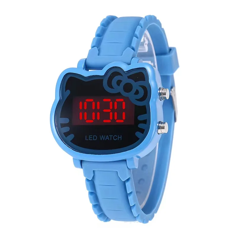 Little Girl Cute Cartoon Watch Girl Helloo Kitty Children Led ...
