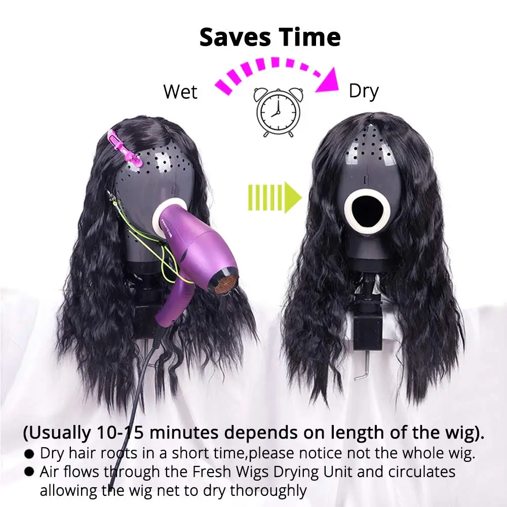 Hair Extension Tools Wig Display Head Blow Dryer Wig Drying Mannequin ...