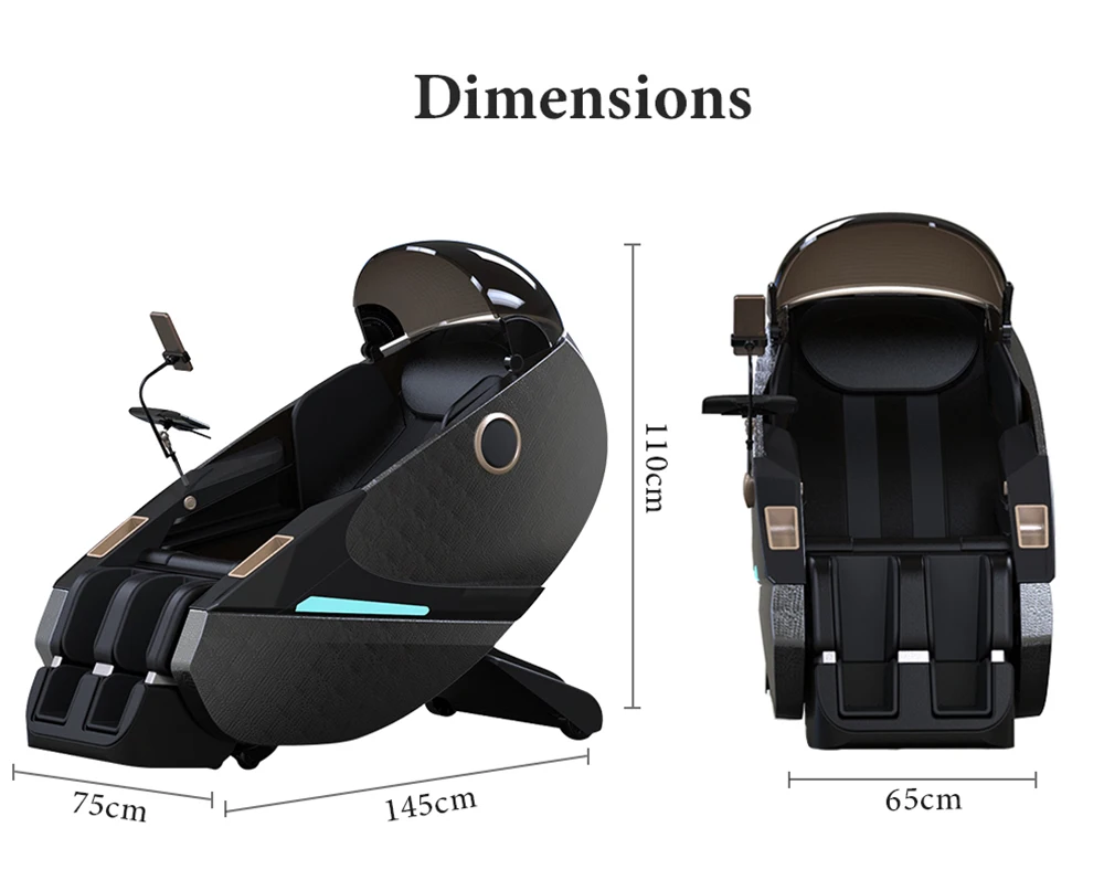 Space Capsule Hood Dual Movement Zero Gravity Thai Massage Chair
