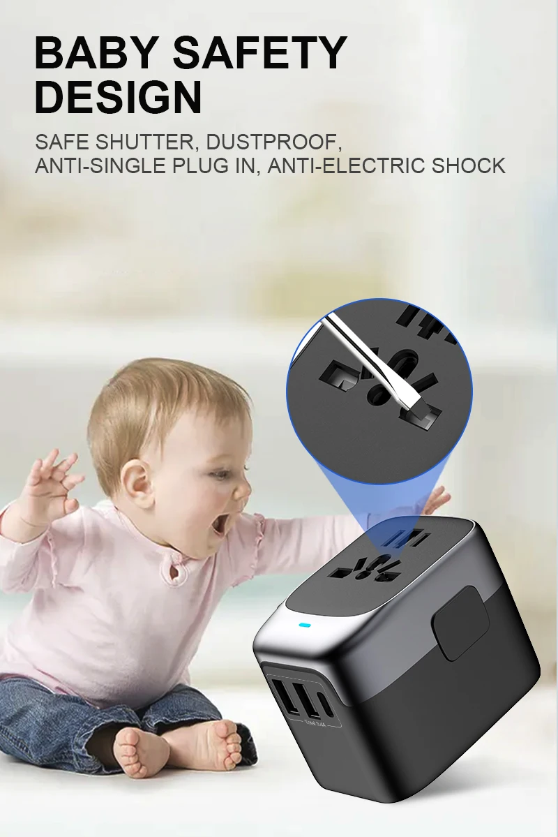 Electrical Travel Adaptor Socket Ol-209 Universal Travel Adapter With ...