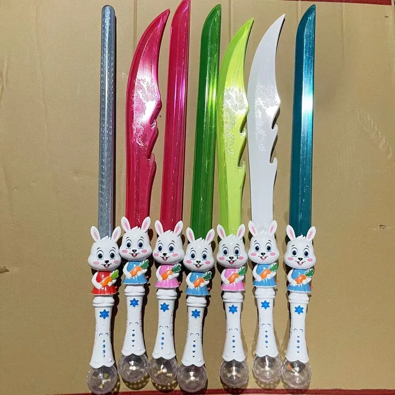 2023 New Rabbit Sword Light up Toys Projection Sound Led Flashing Light ...