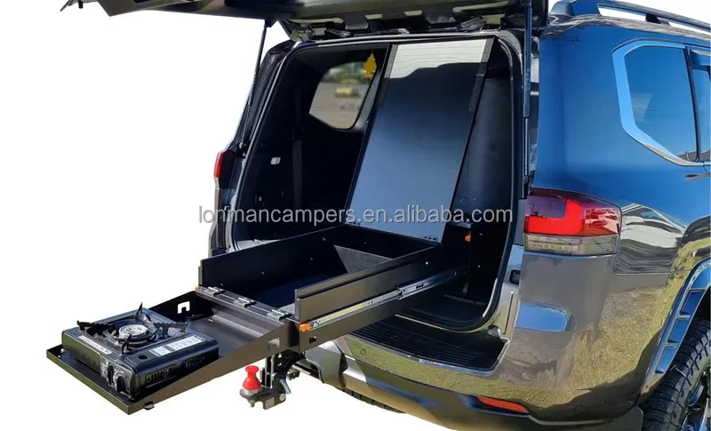 Car Drawer with Fold Out Kitchen and Fridge Slide