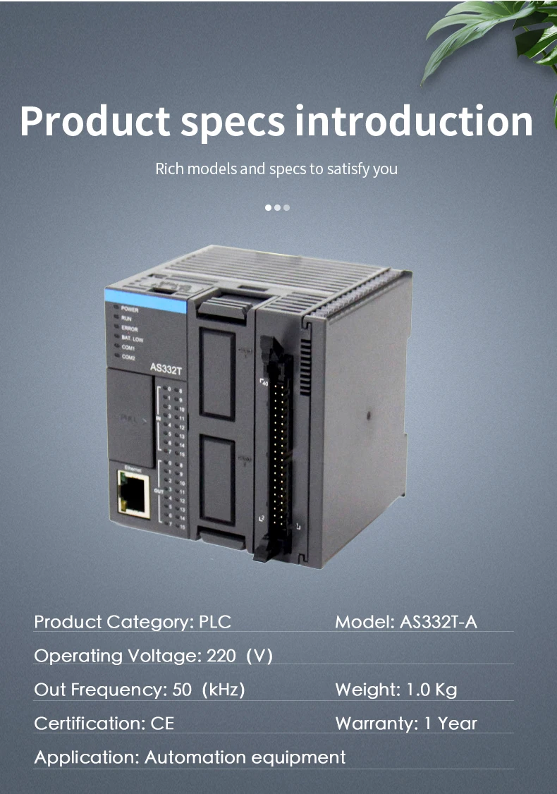 Delta As300 Series Cpu Host As332t-a Programmable Controller Plc - Buy Delta Plc Programming ...
