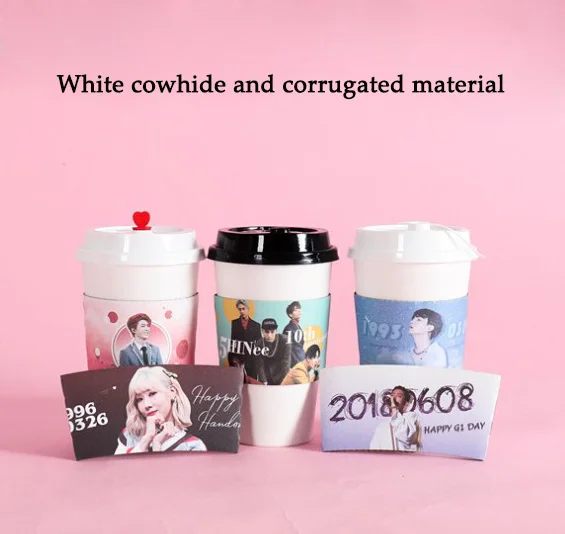 Custom Cup Holder Logo & Kpop Coffee Sleeves - Recyclable