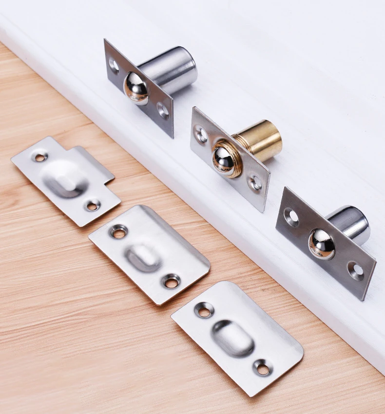 Stainless Steel Ball Roller Latch Passage Cabinet Closet Latch Lock ...