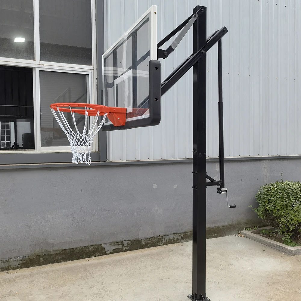 Outdoor Basketball Court Equipment Portable Inground Height Adjustable ...