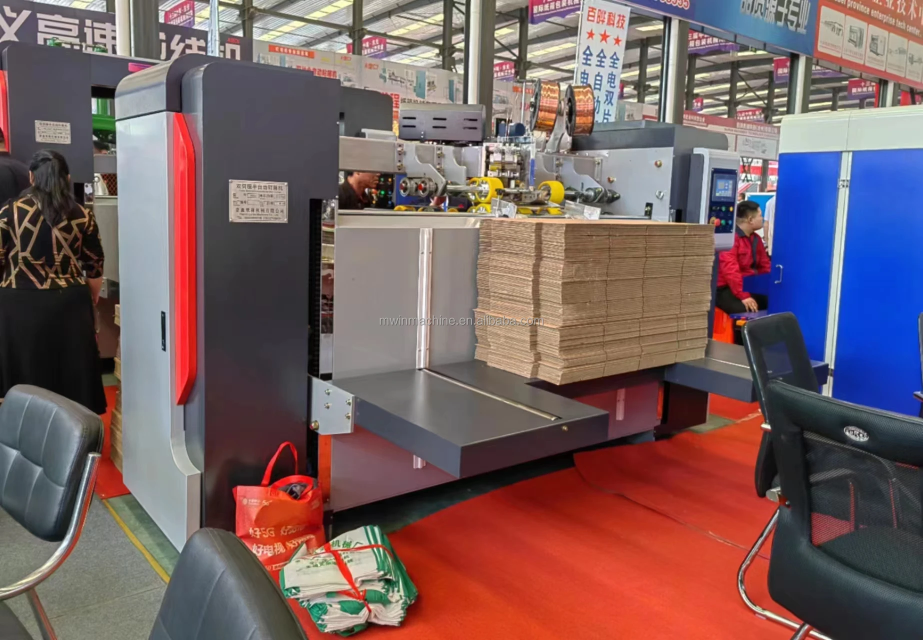 Carton Box Stitching Stapler Corrugated Cardboard Stapling Machine ...