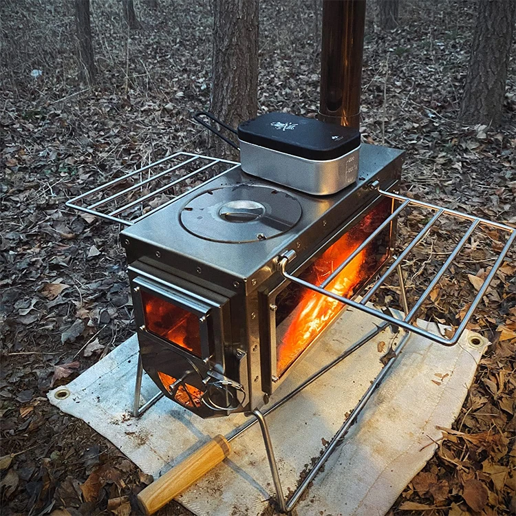 Ranger Tent Stove - Portable Camping Wood Stove with Heat Resistant Glass