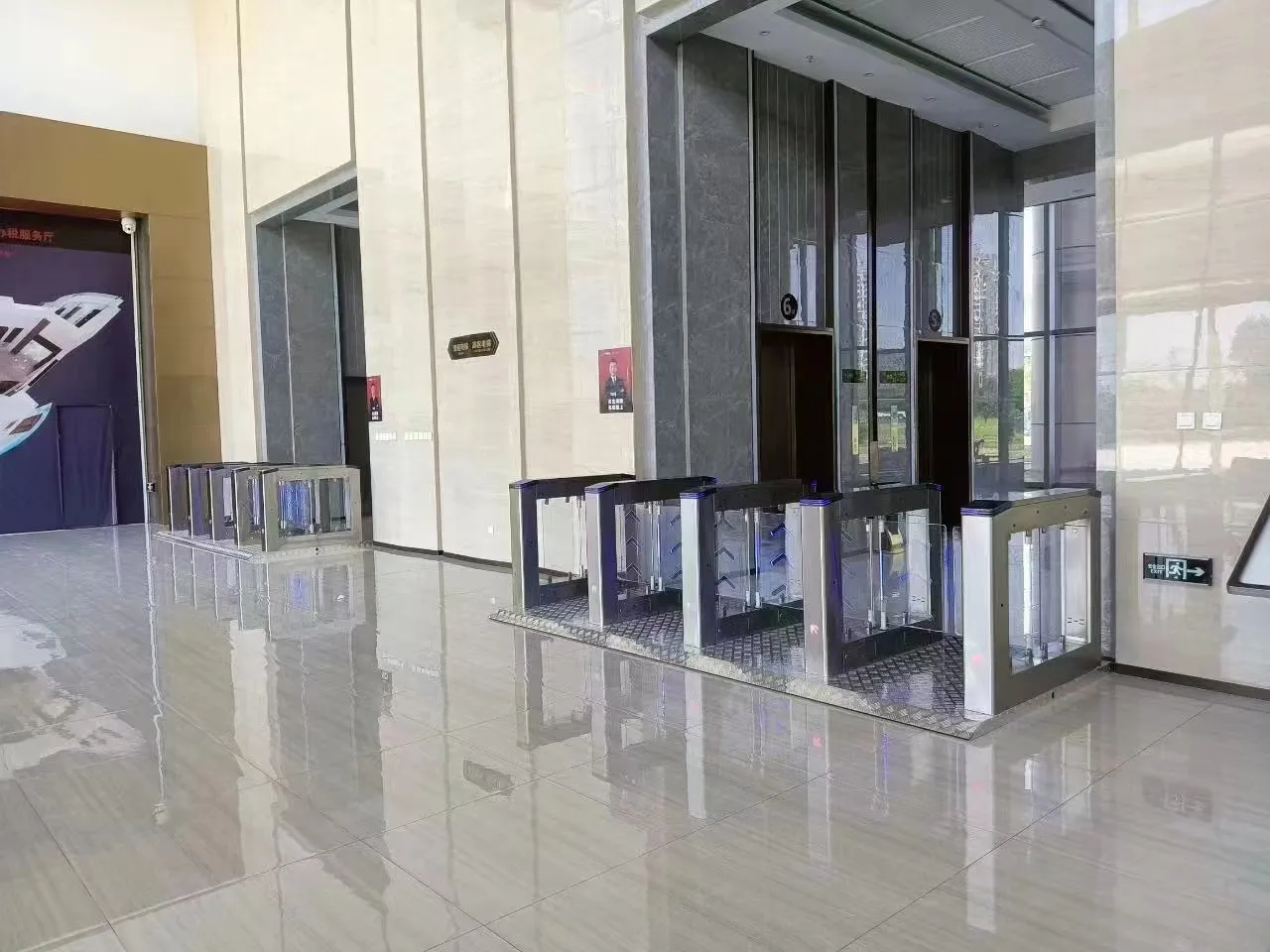 Office Building Entrance Security Access Control Swing Barrier Gate ...